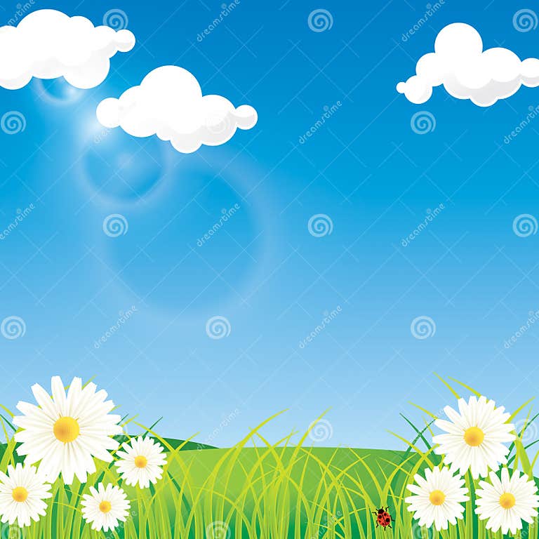 Spring Sky Background stock vector. Illustration of space - 32686366