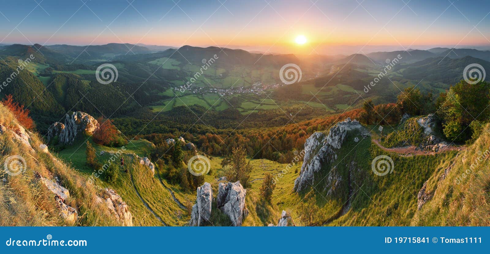 Spring in Slovakia Mountain Stock Image - Image of panoramic, plant ...