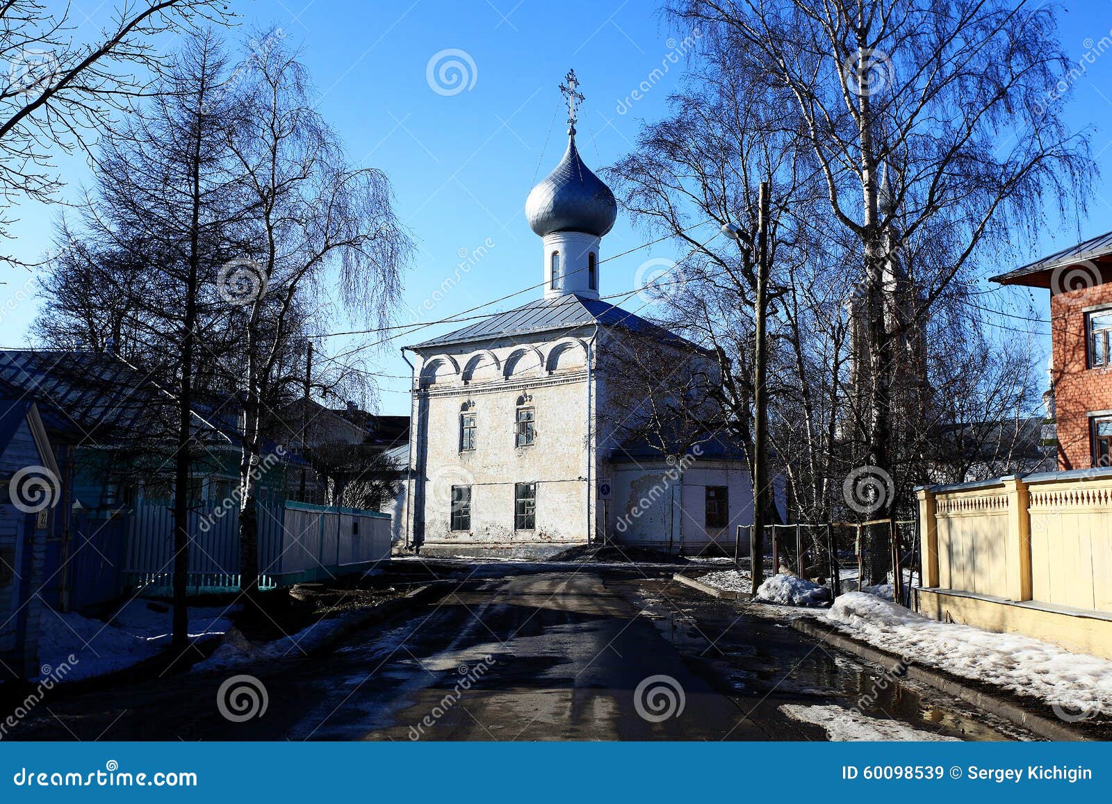 Spring in small town stock image. Image of england, religion - 60098539