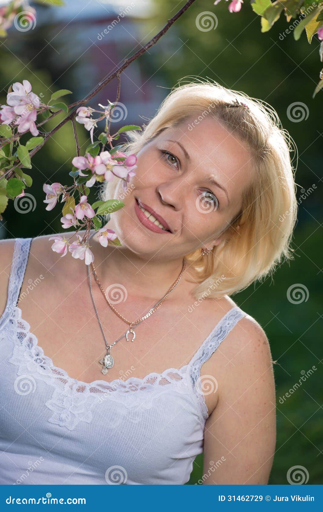 Spring smile stock image. Image of portrait, nature, adult - 31462729