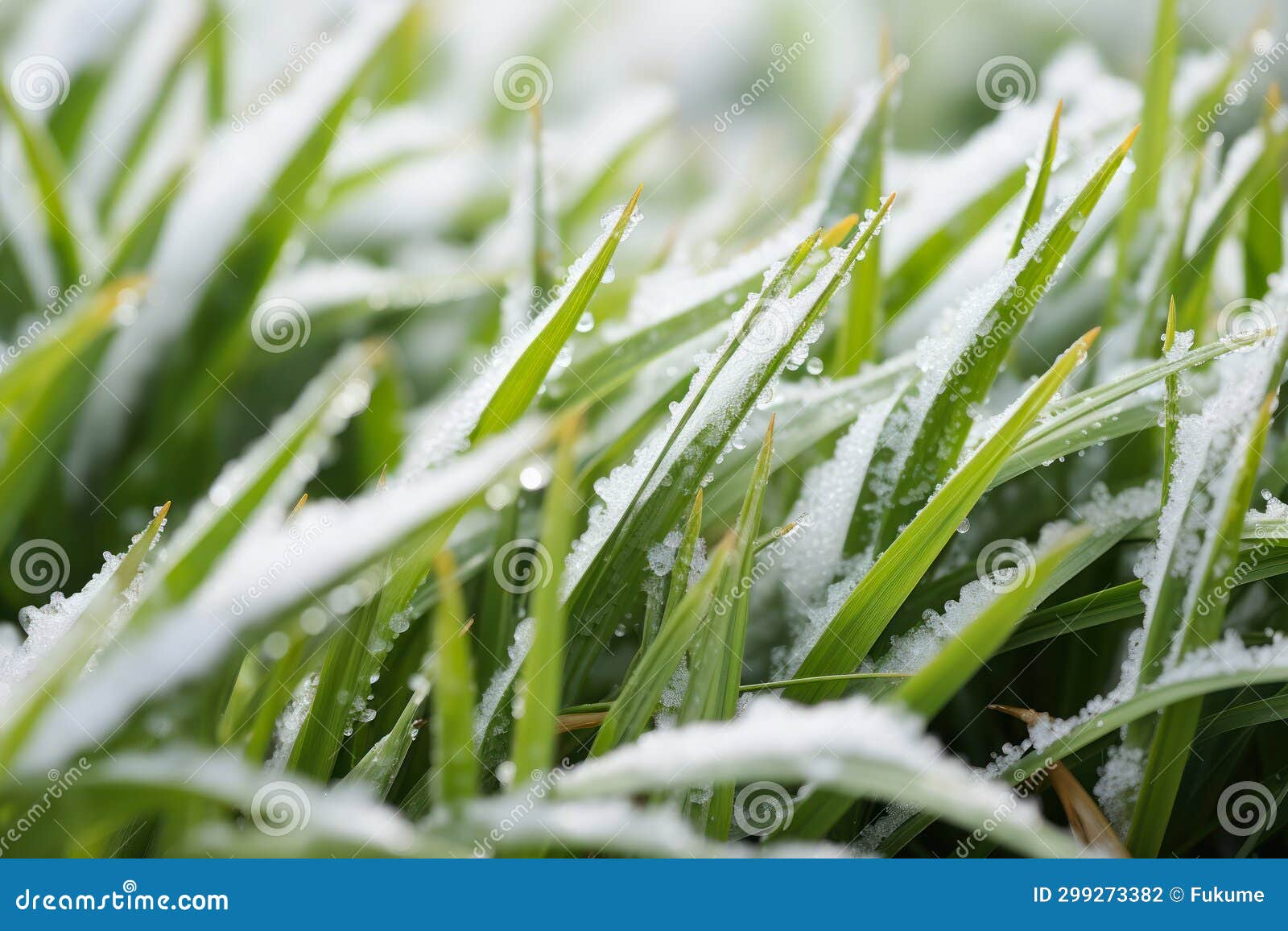 Spring Snow on Green Grass Generative Ai Stock Photo - Image of spring ...