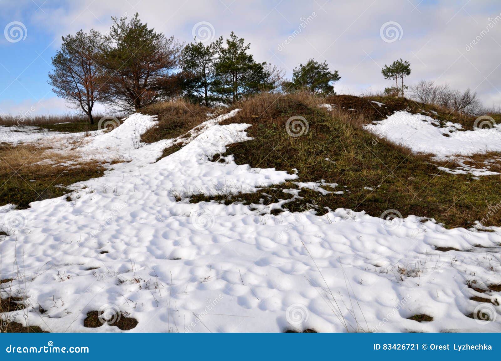 Spring snow melt_6 stock image. Image of spring, cold - 83426721