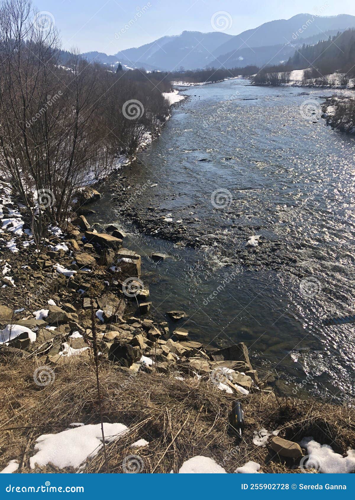 Snow And Rock Mountain Structure Royalty-Free Stock Photography ...