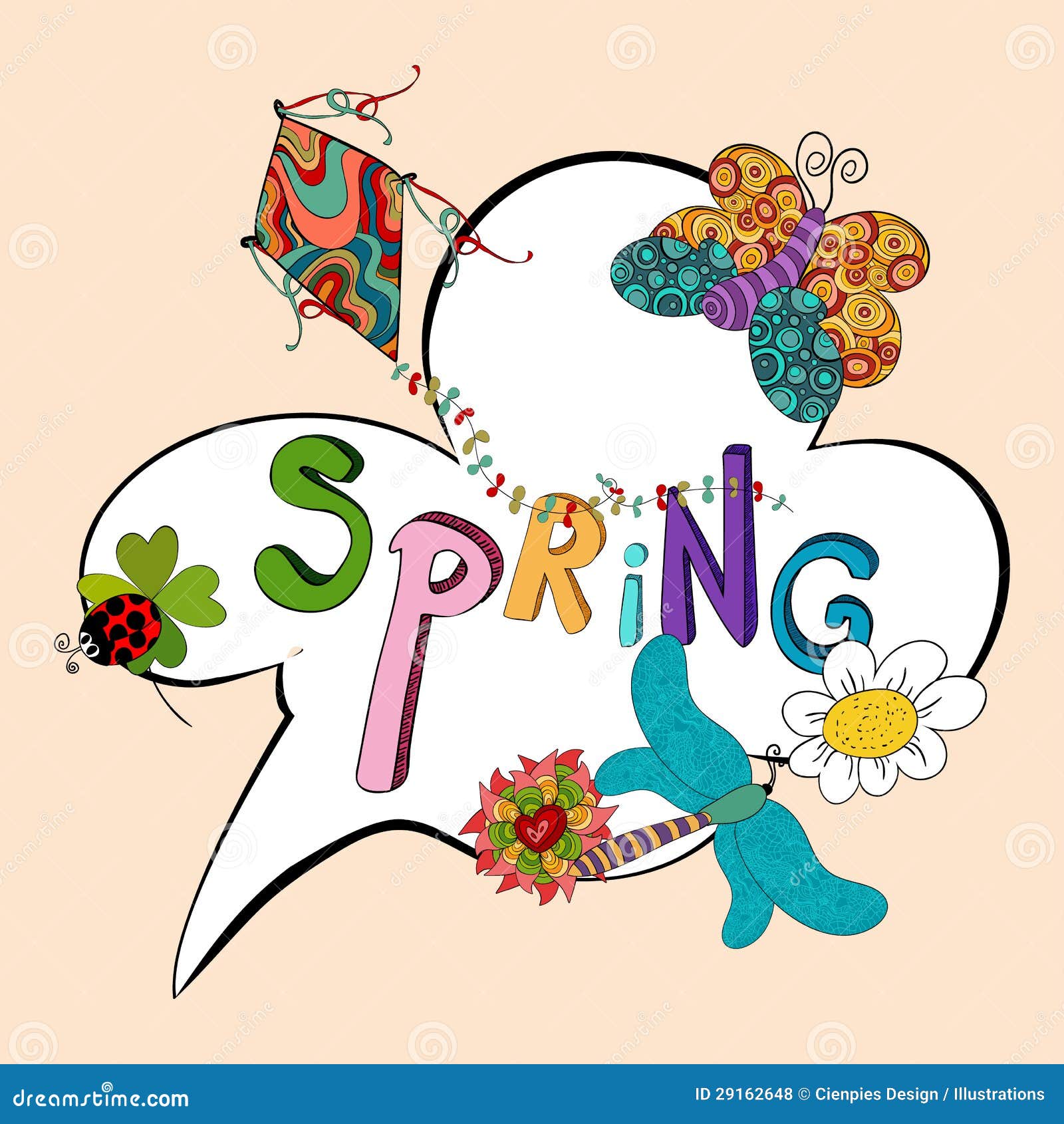 Spring speech bubble stock vector. Illustration of icon - 29162648
