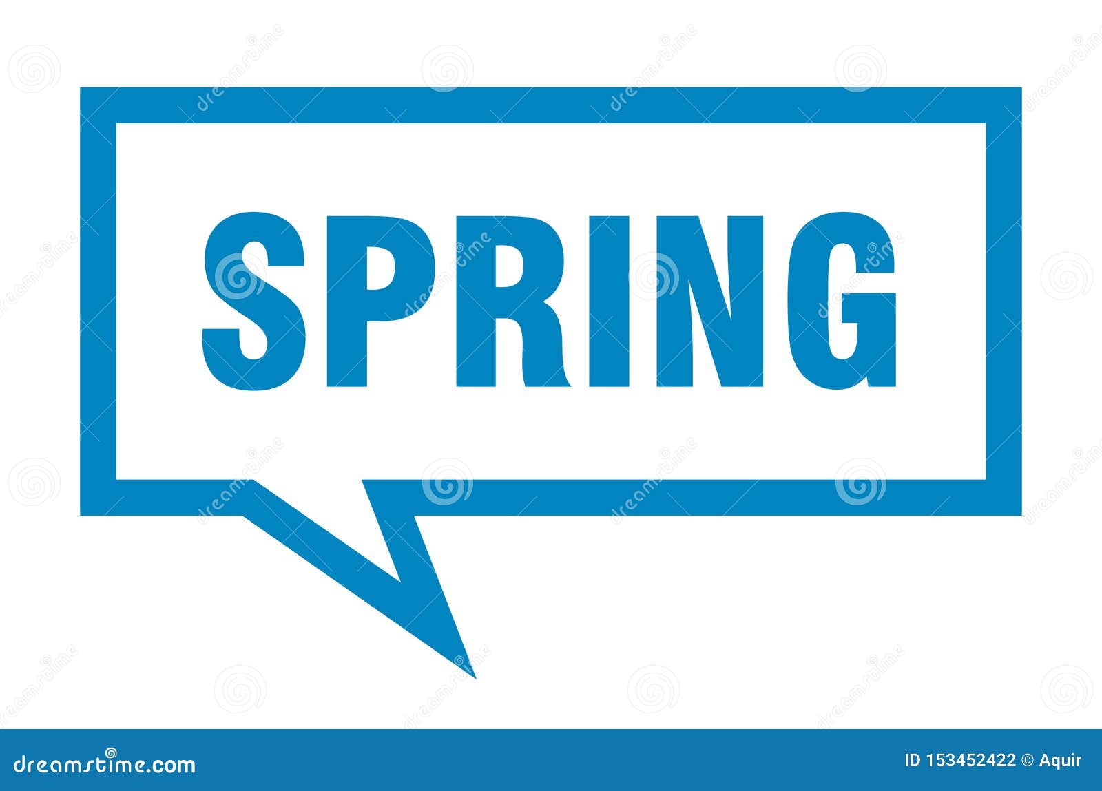 Spring speech bubble. stock vector. Illustration of spring - 153452422