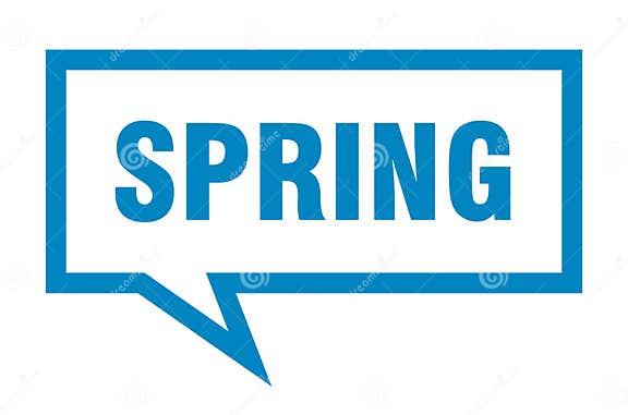 Spring speech bubble. stock vector. Illustration of spring - 153452422