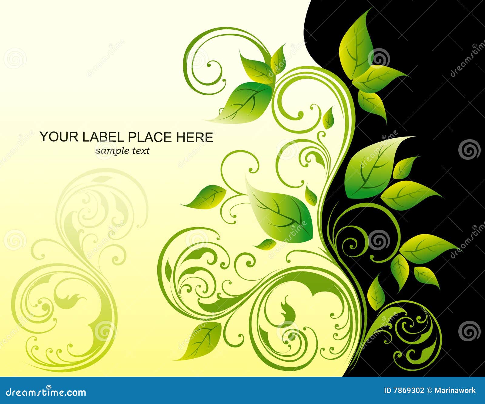 Spring Sprout with Foliage. Abstract Background Wi Stock Vector ...