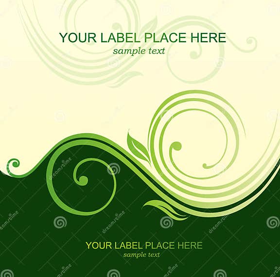 Spring Sprout with Foliage. Abstract Background Wi Stock Vector ...