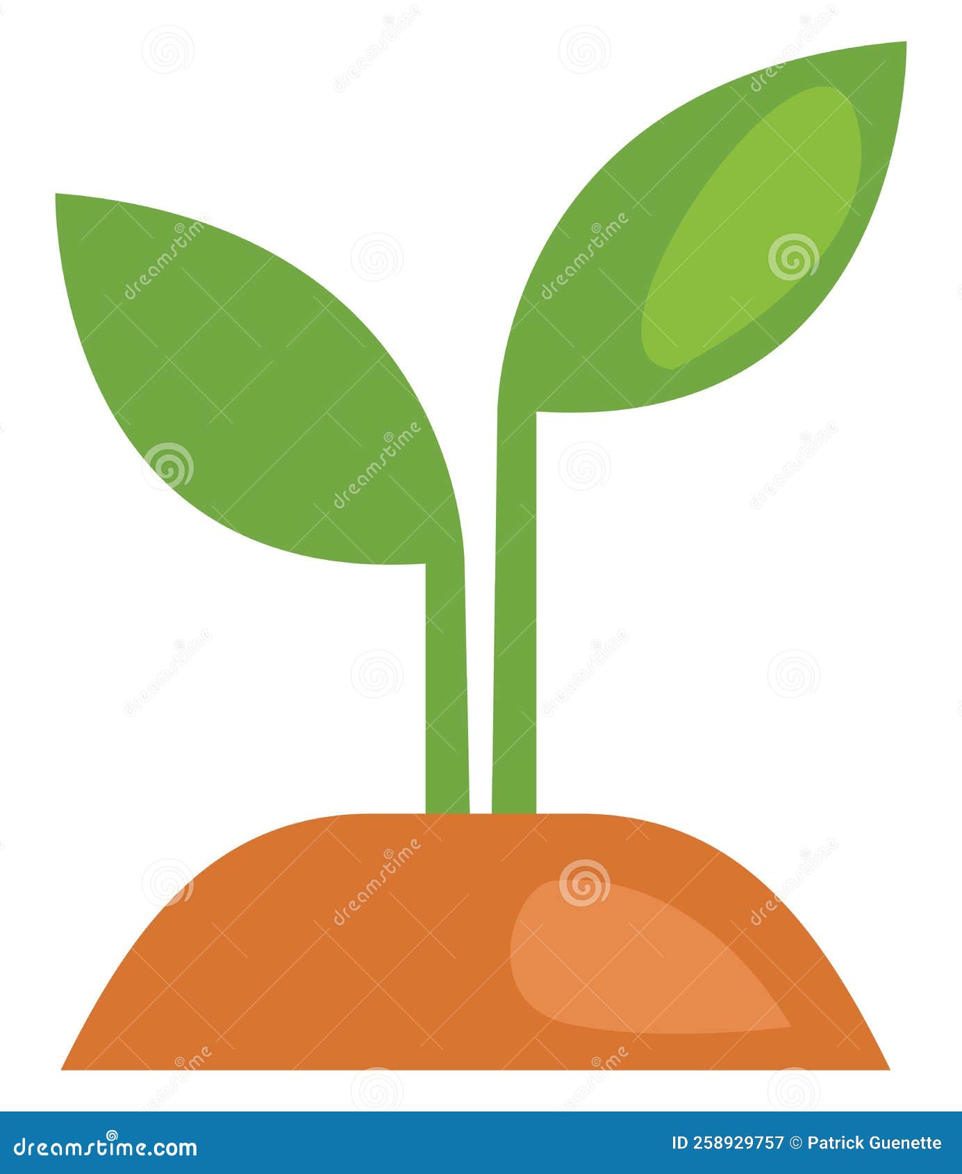 Spring sprout, icon stock vector. Illustration of isolated - 258929757