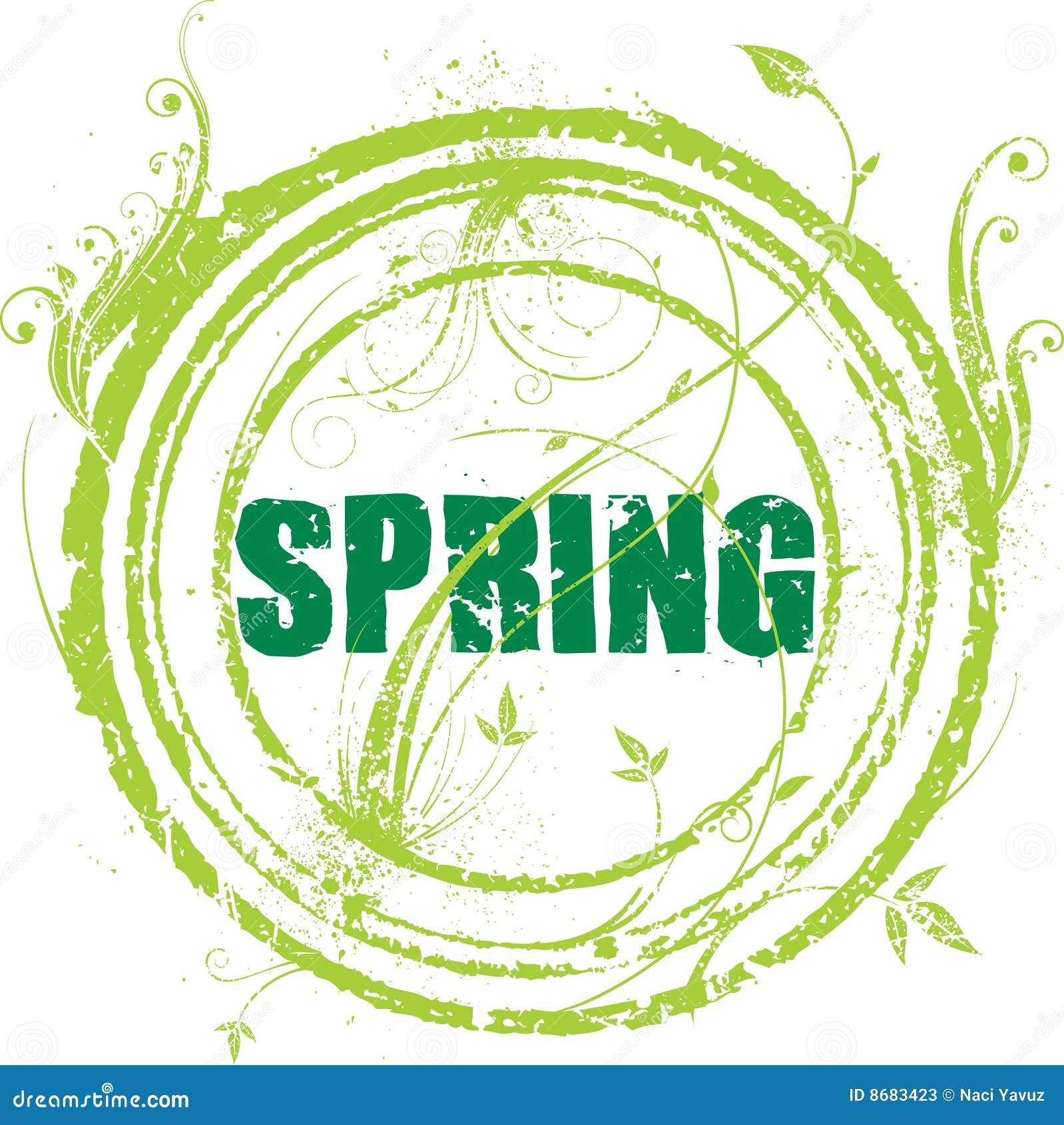 Spring stamp stock vector. Illustration of color, floral - 8683423