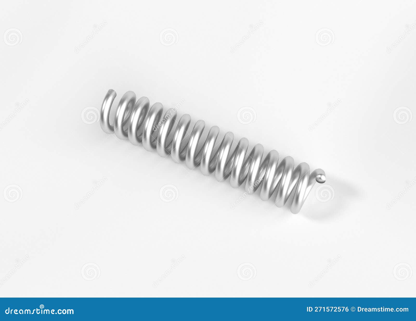 Spring Steel with Shadow on White Background Isolation. Stock Photo ...