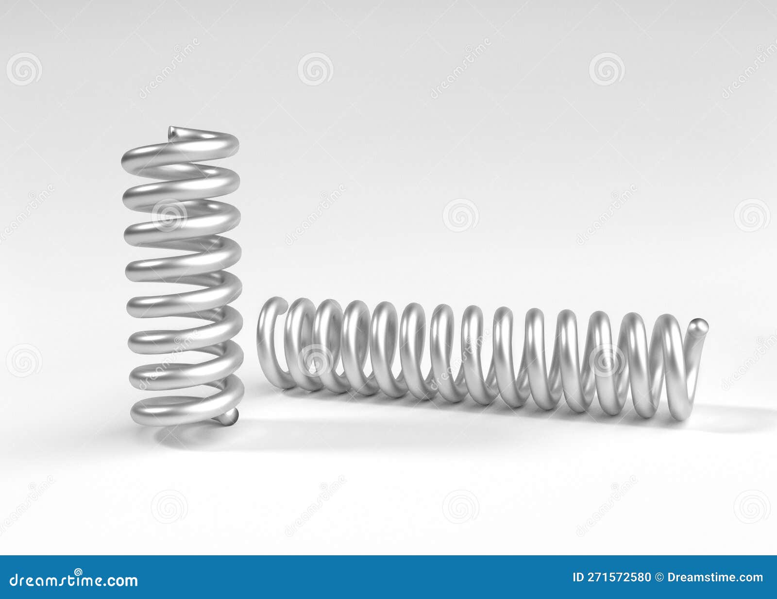 Spring Steel with Shadow on White Background Isolation. Stock Photo ...
