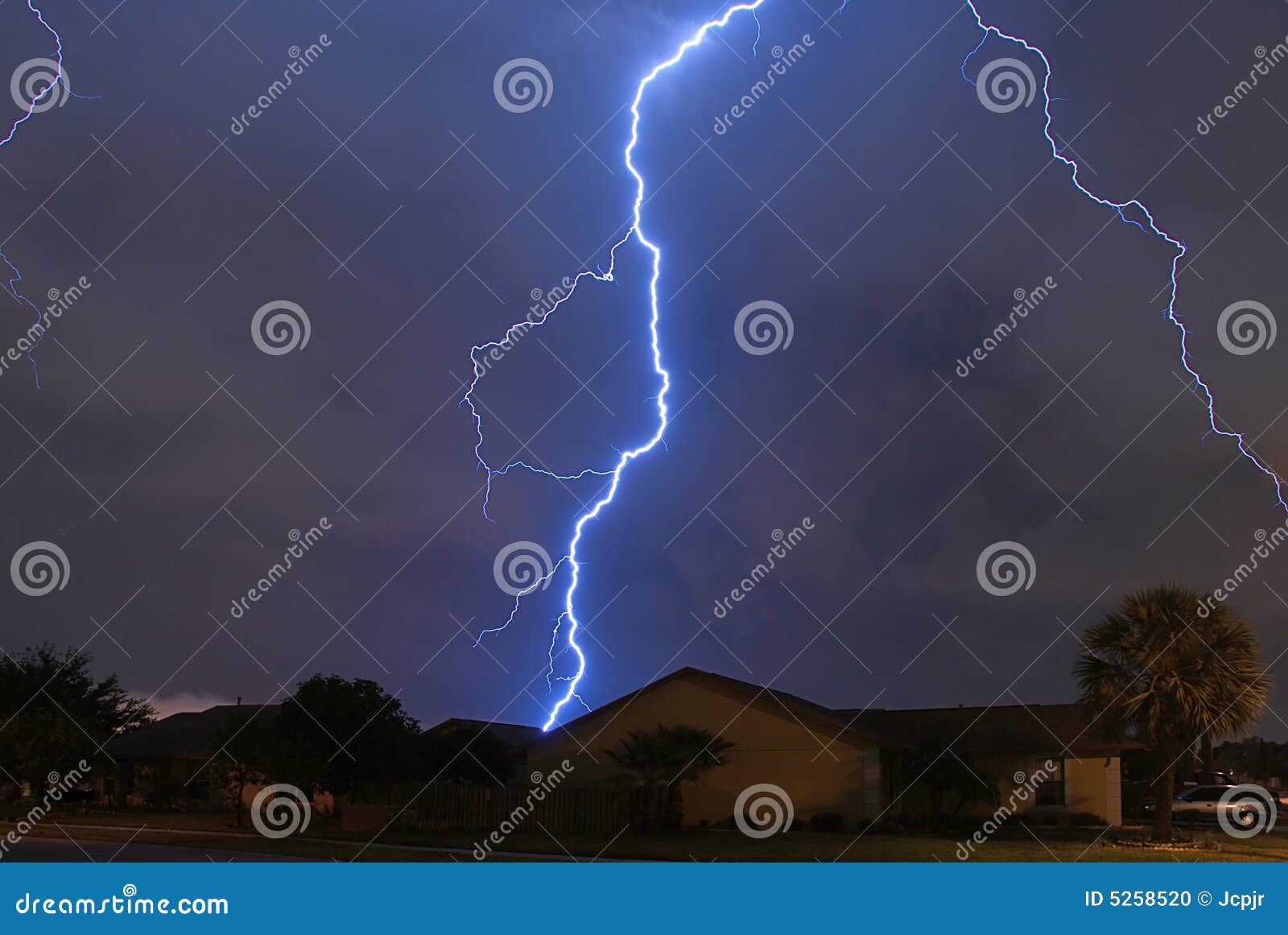 Spring Storm stock photo. Image of rain, lightning, force - 5258520