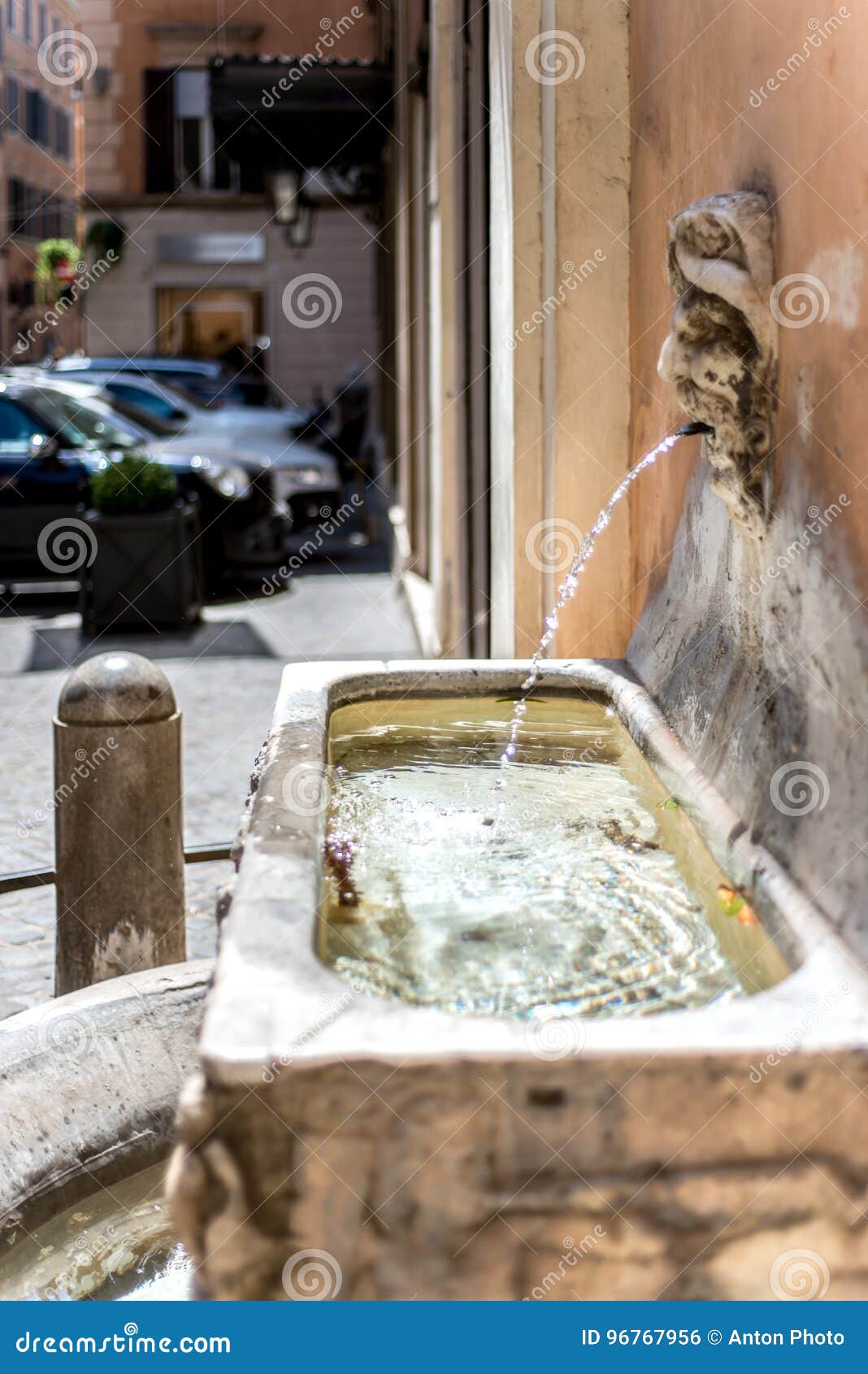 Spring in the Street of Rome Stock Photo - Image of clean, thirsty ...