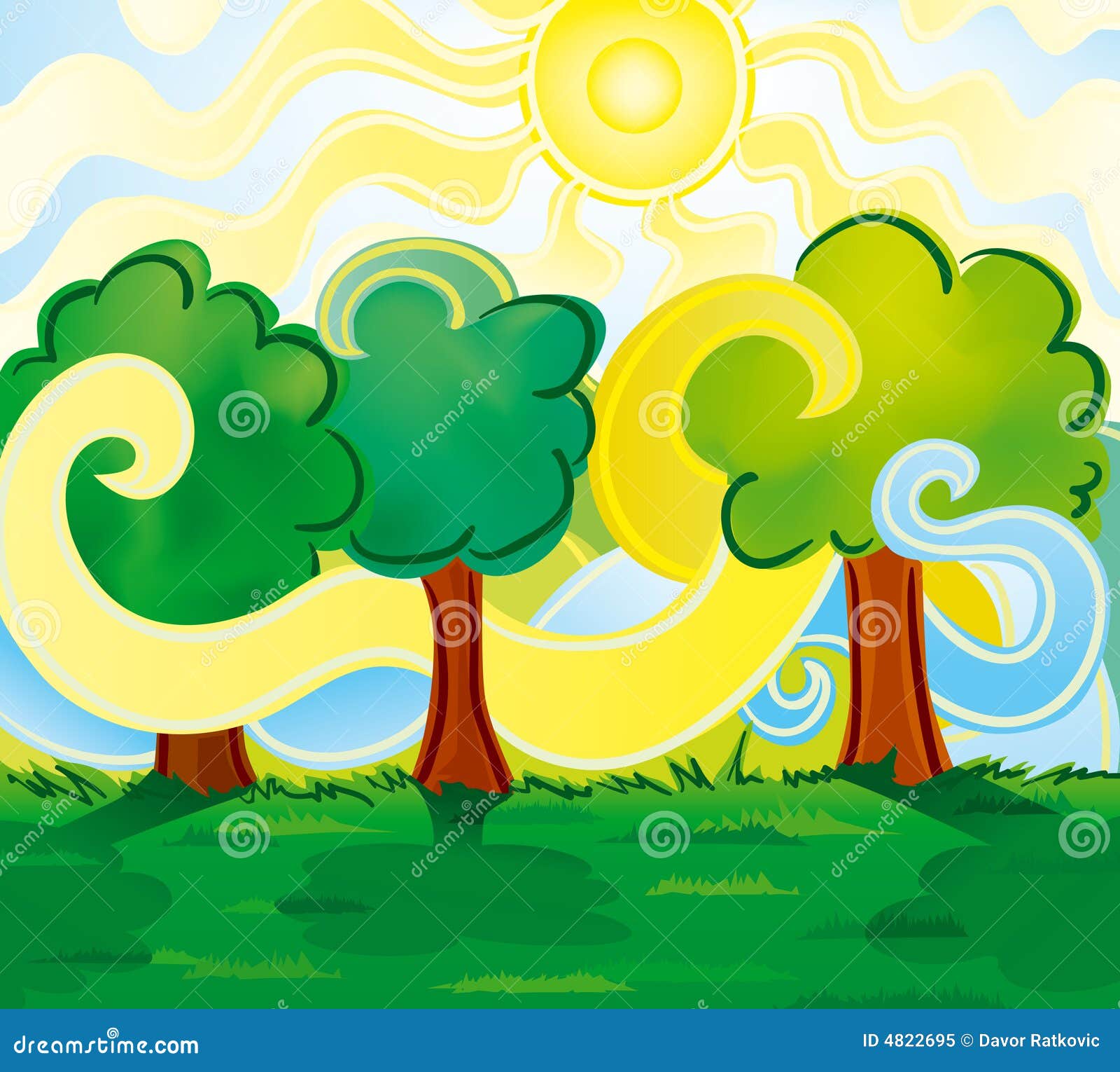 Spring & Summer stock vector. Illustration of summer - 4822695
