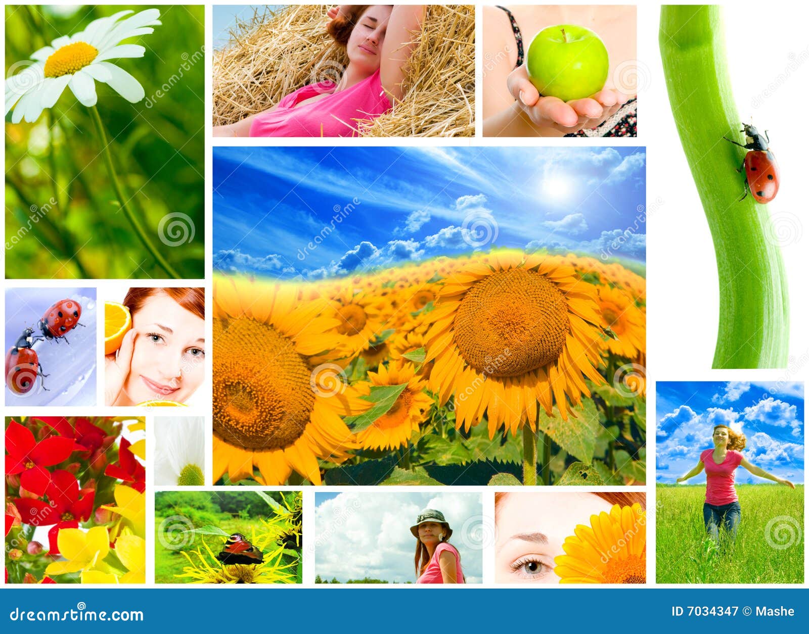 Spring, summer stock image. Image of health, face, girl - 7034347