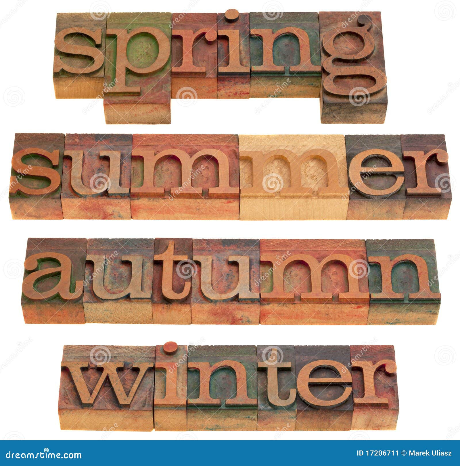 Spring, Summer, Autumn and Winter Stock Image - Image of type, season ...