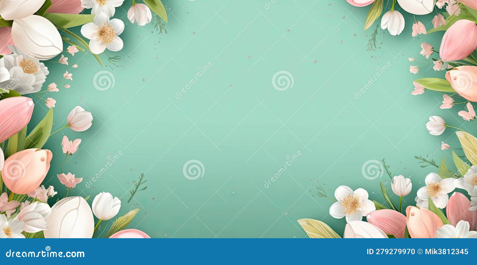 Spring and Summer Background with Copy Space. Stock Illustration ...