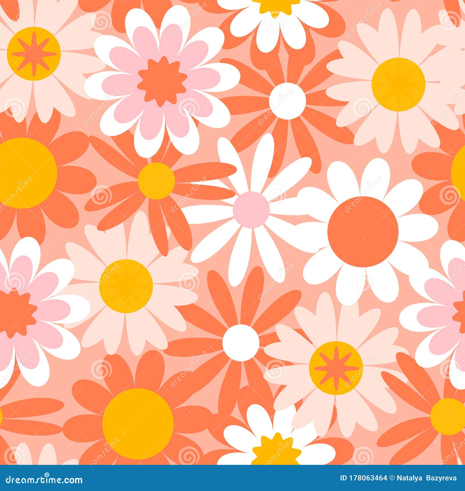 Spring and Summer Floral Background Stock Illustration - Illustration ...