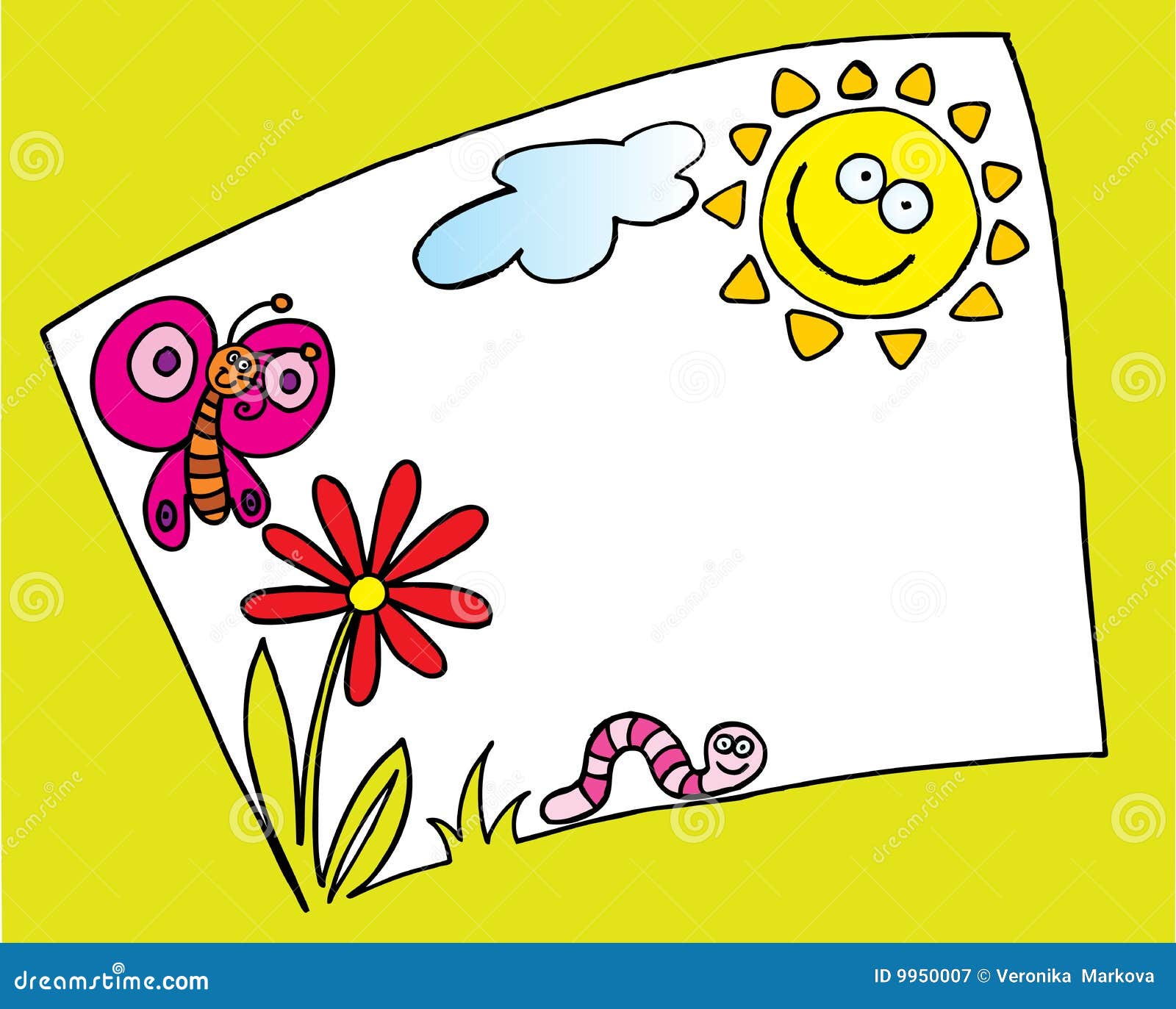 Spring summer frame stock vector. Illustration of grub - 9950007