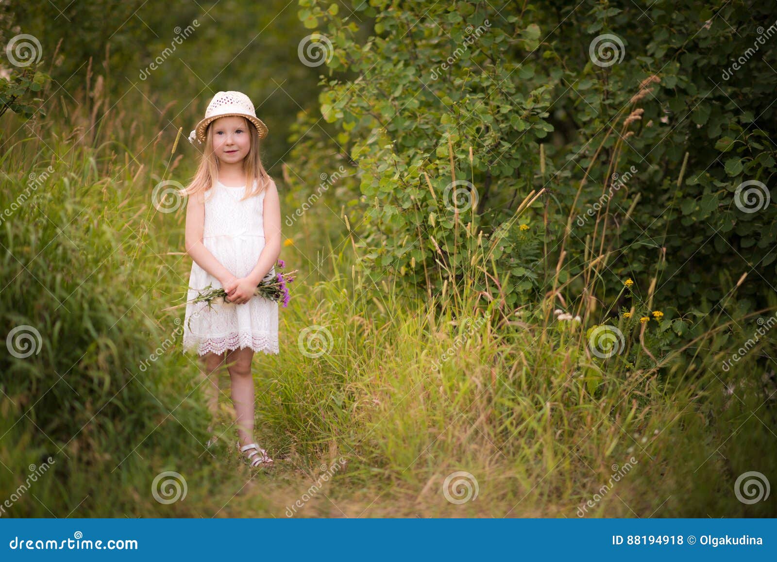 Spring-summer girl 3 stock photo. Image of child, blond - 88194918