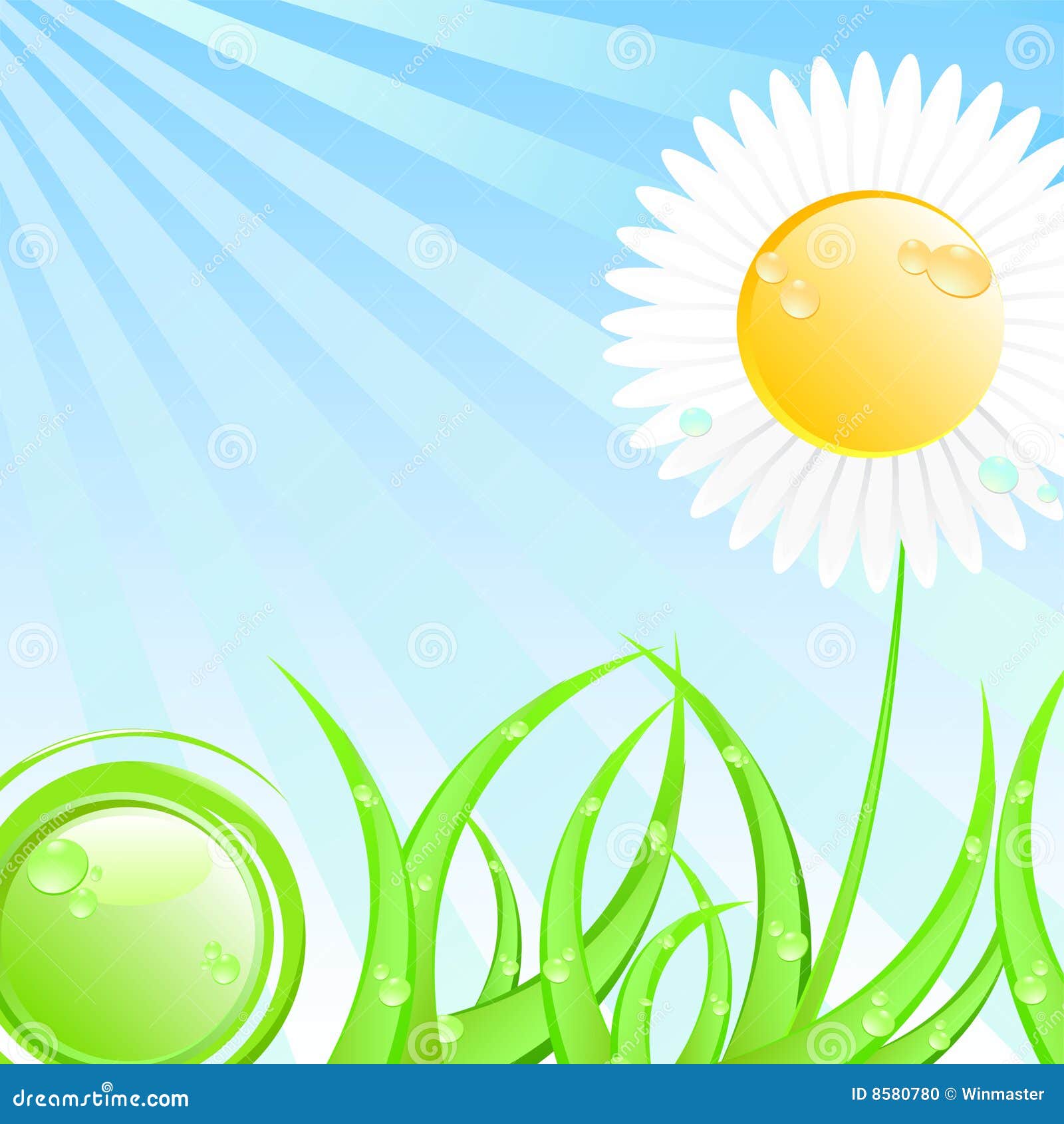 Spring or Summer Sunny Illustration Stock Vector - Illustration of ...