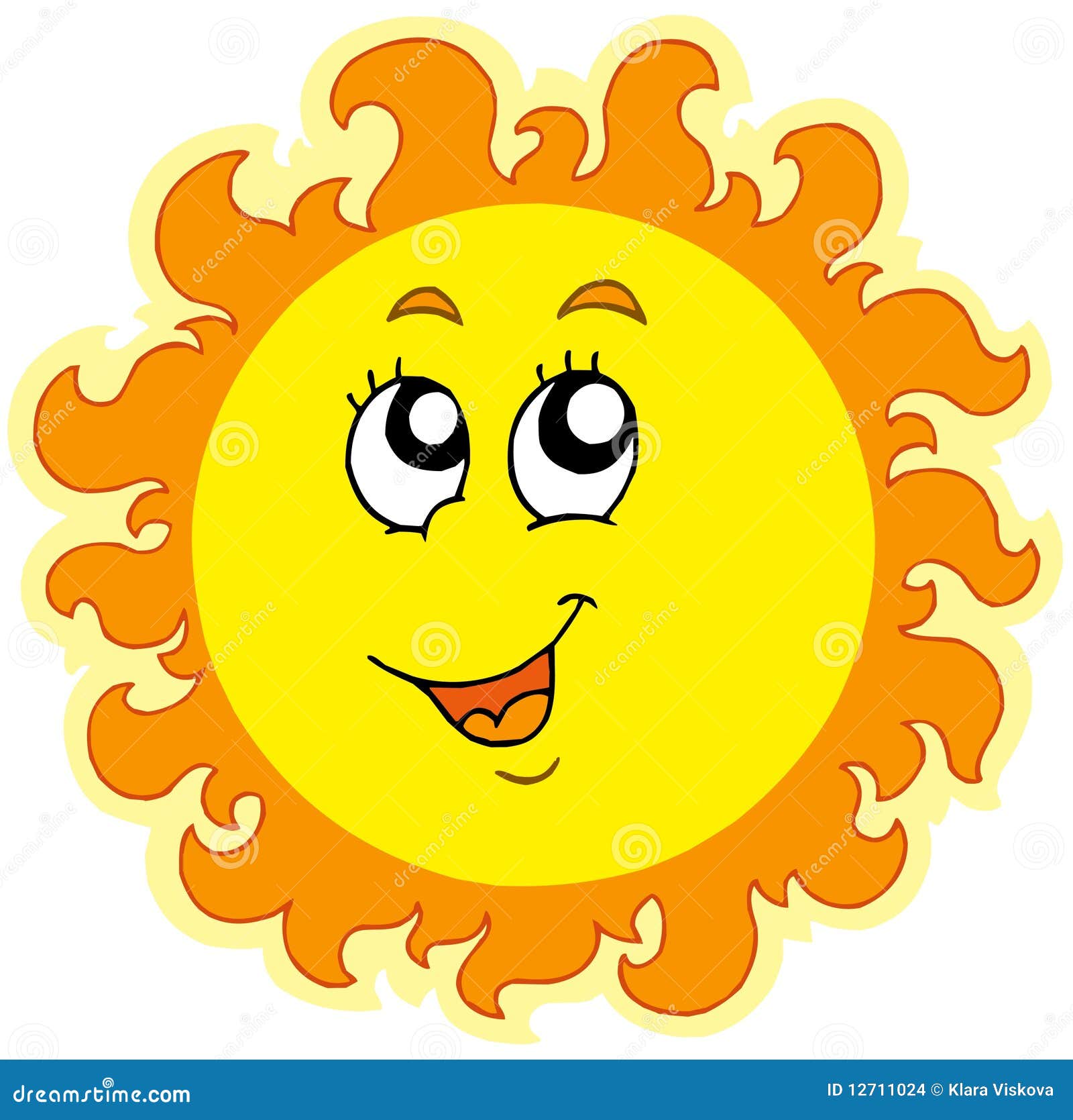 Spring Sun stock vector. Illustration of face, season - 12711024