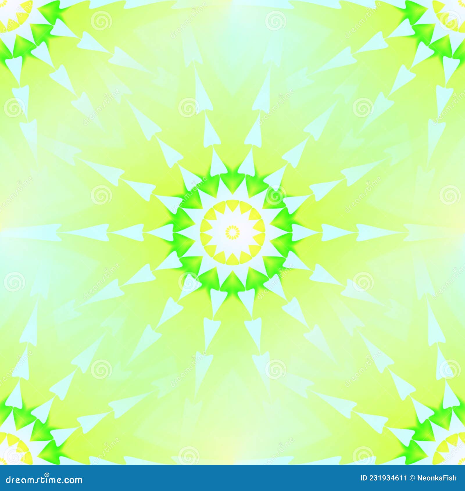 Spring Sun Rays: Seamless Pattern Stock Illustration - Illustration of ...