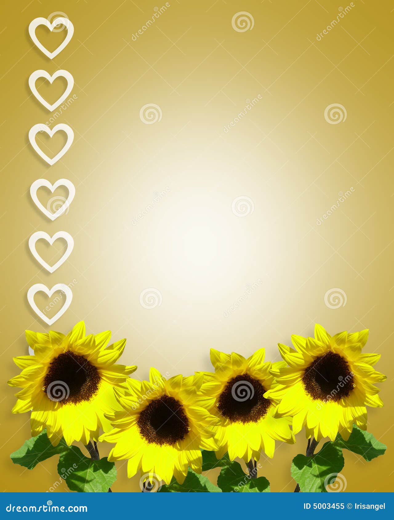 Spring Sunflowers Page Border Stock Illustration - Illustration of ...
