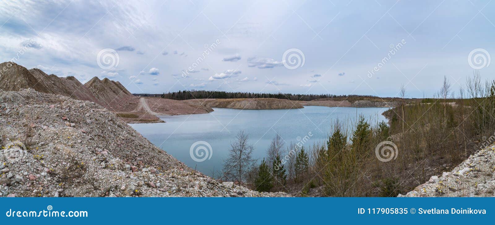 Submerged mine at spring stock image. Image of scree - 117905835