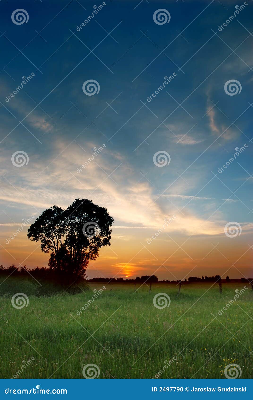 Spring sunset stock photo. Image of beautiful, landscape - 2497790