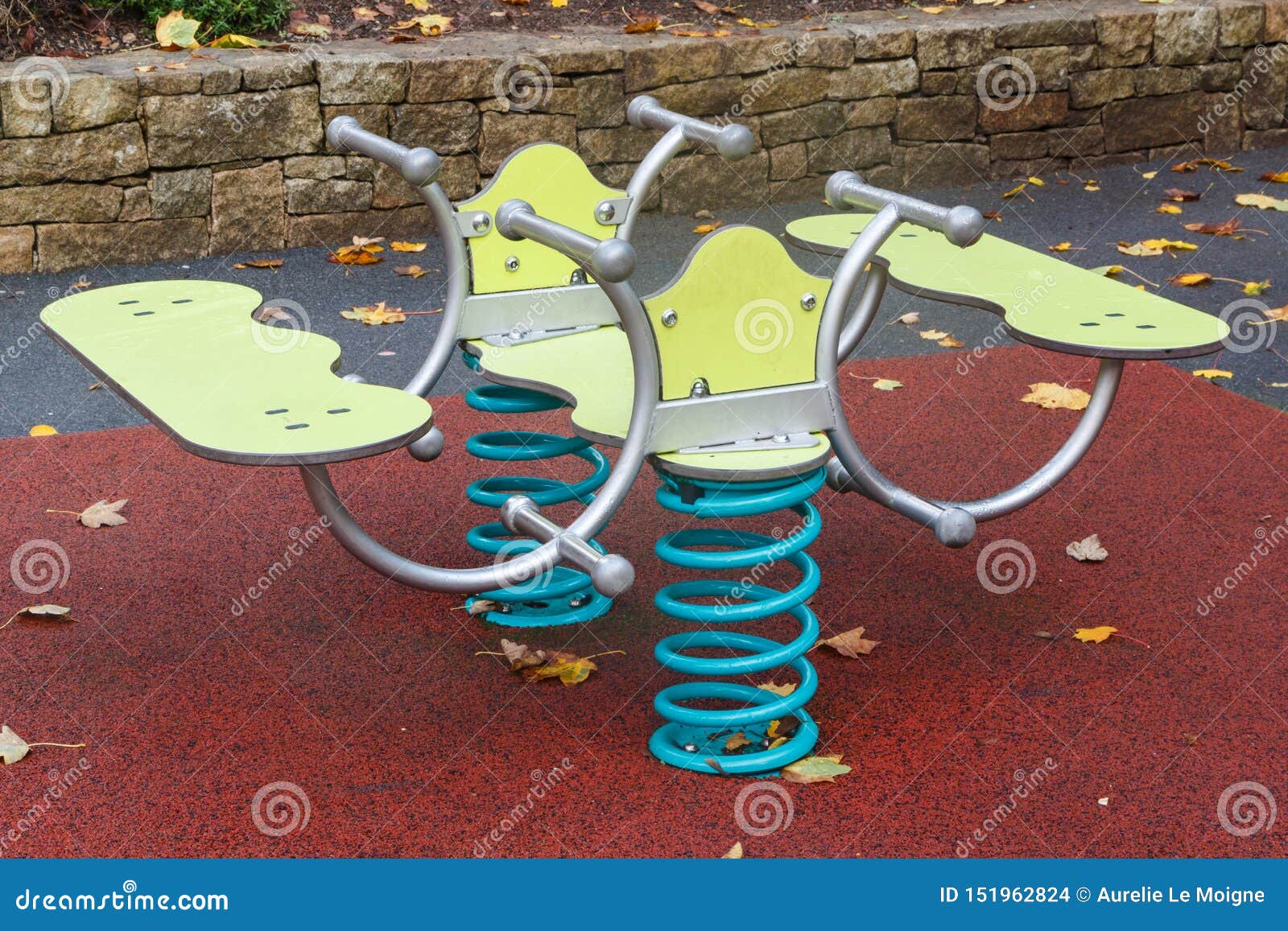 Spring Swing of a Children`s Play Area Stock Photo - Image of spring ...