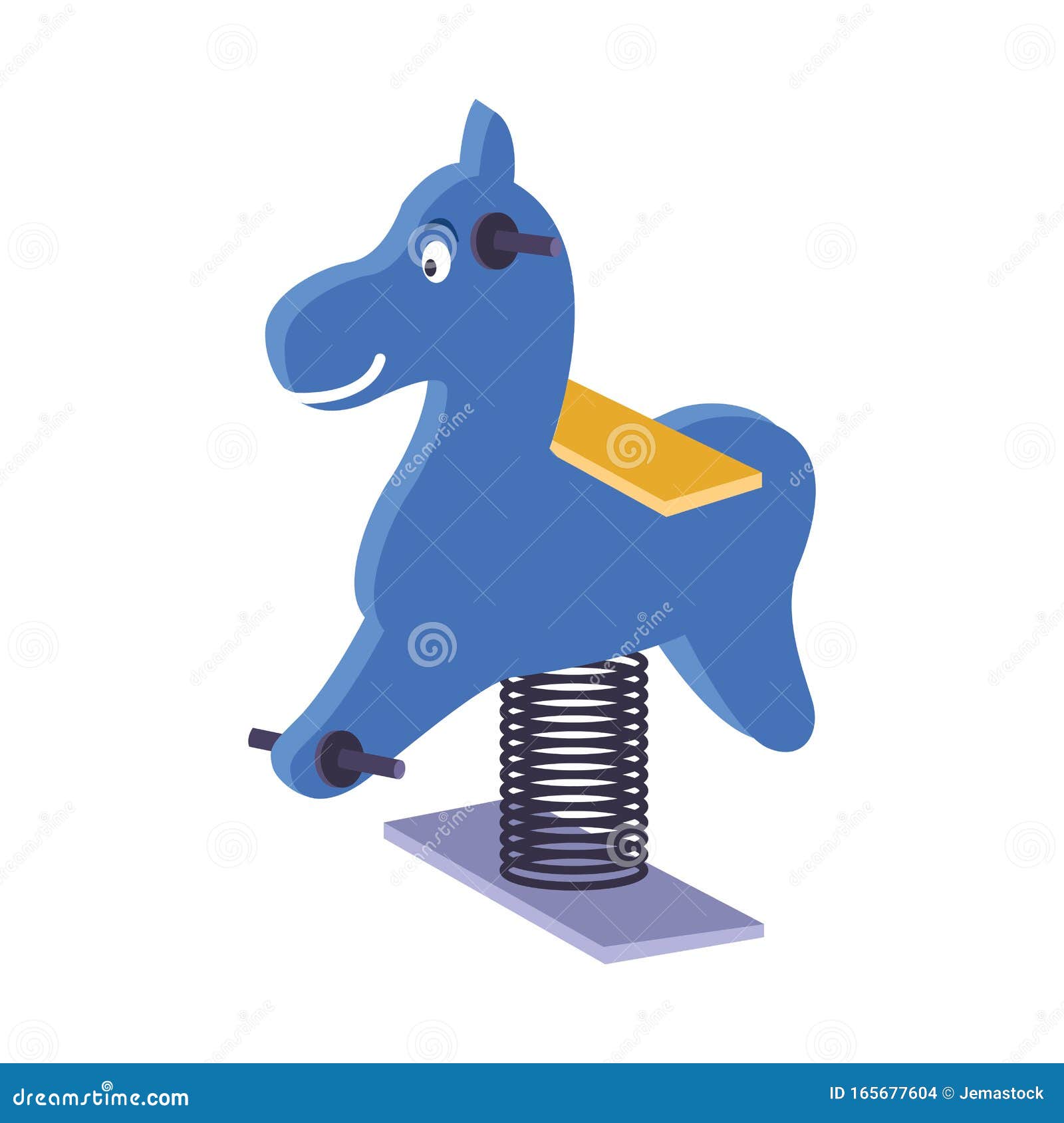 Spring Swing Horse Icon, Flat Design Stock Vector - Illustration of graphic, playful: 165677604