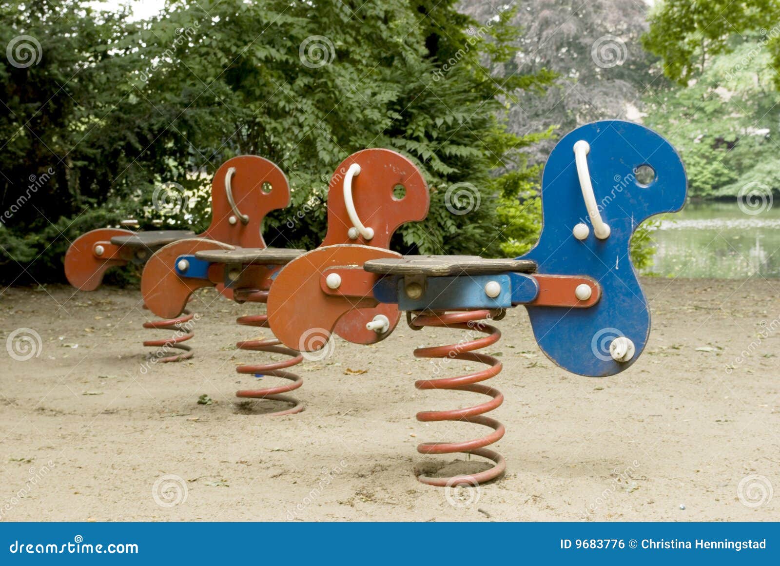 Spring Swings in the park stock photo. Image of swing - 9683776