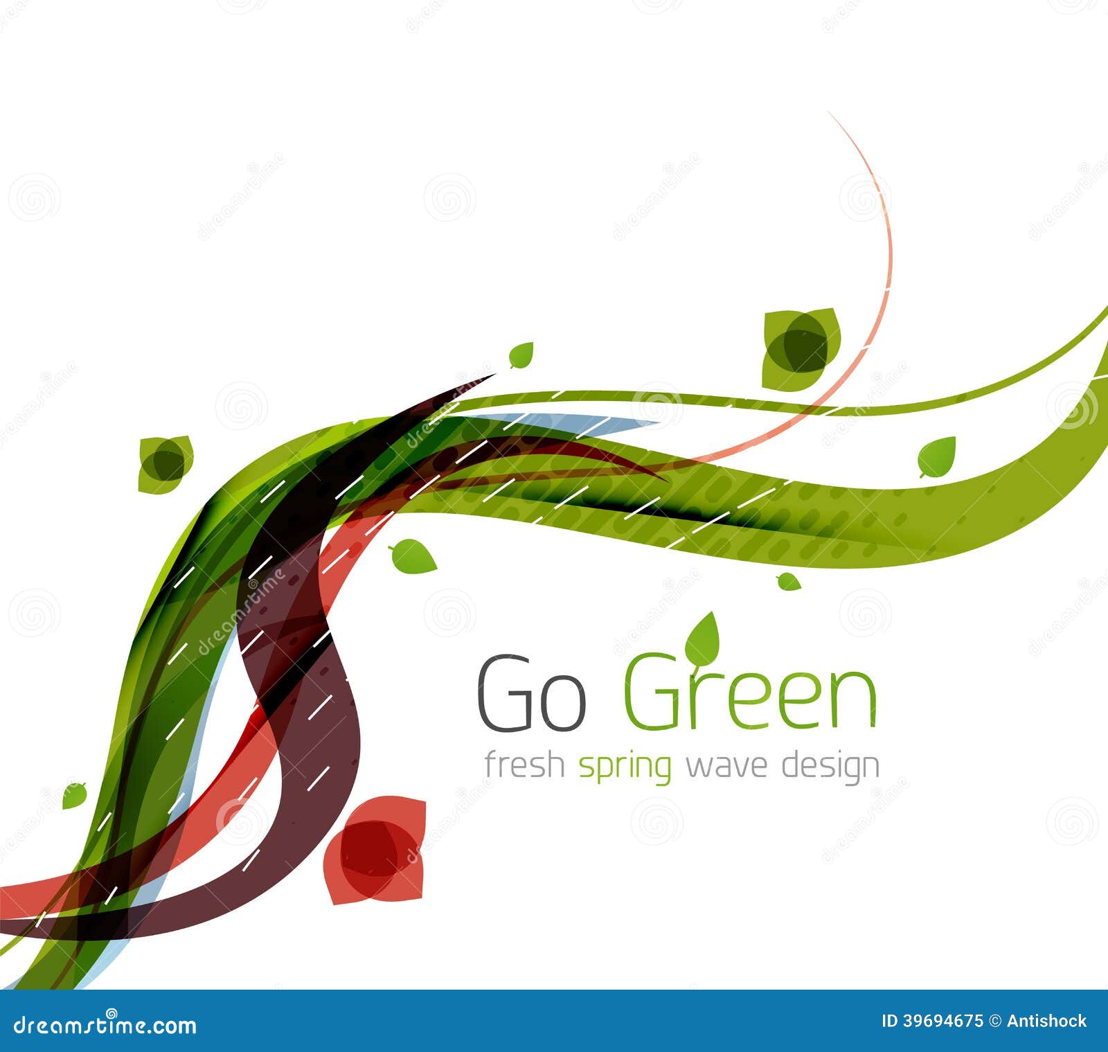 Spring Swirls Abstract Wave Background Stock Vector - Illustration of ...