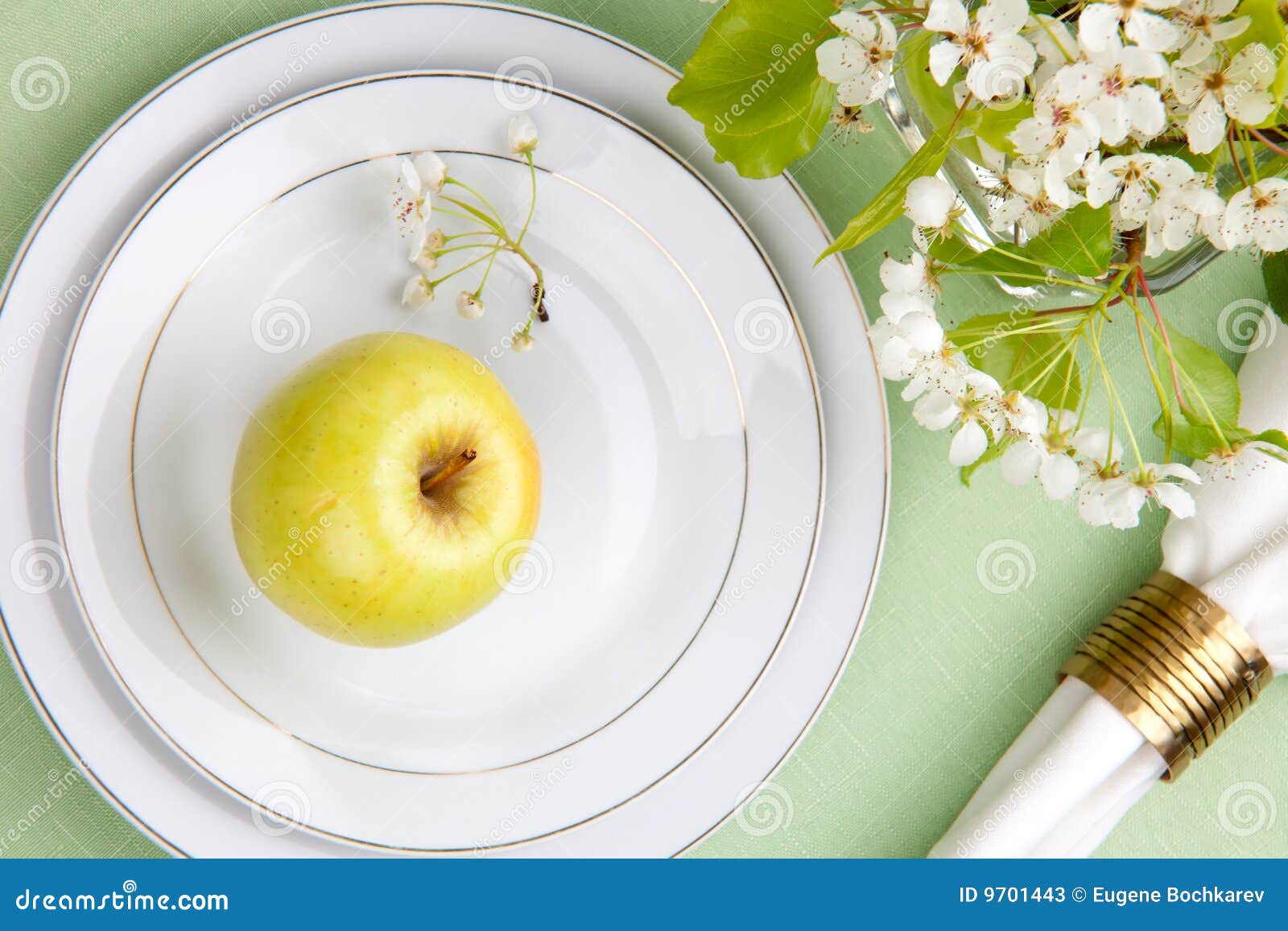 Spring table settings stock image. Image of decoration - 9701443