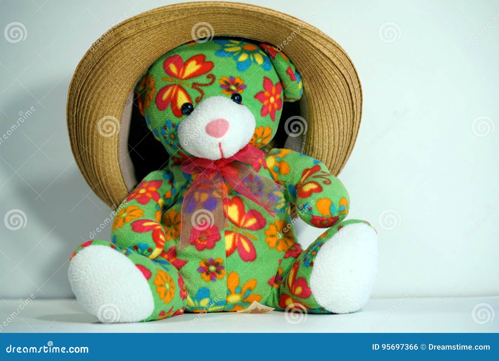 Spring teddy bear stock photo. Image of pink, stuffed - 95697366