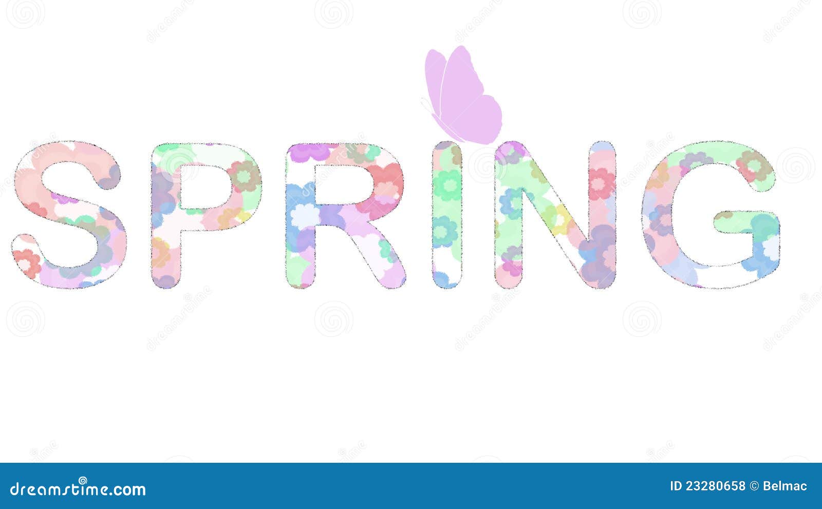 Spring Text stock illustration. Illustration of nature - 23280658