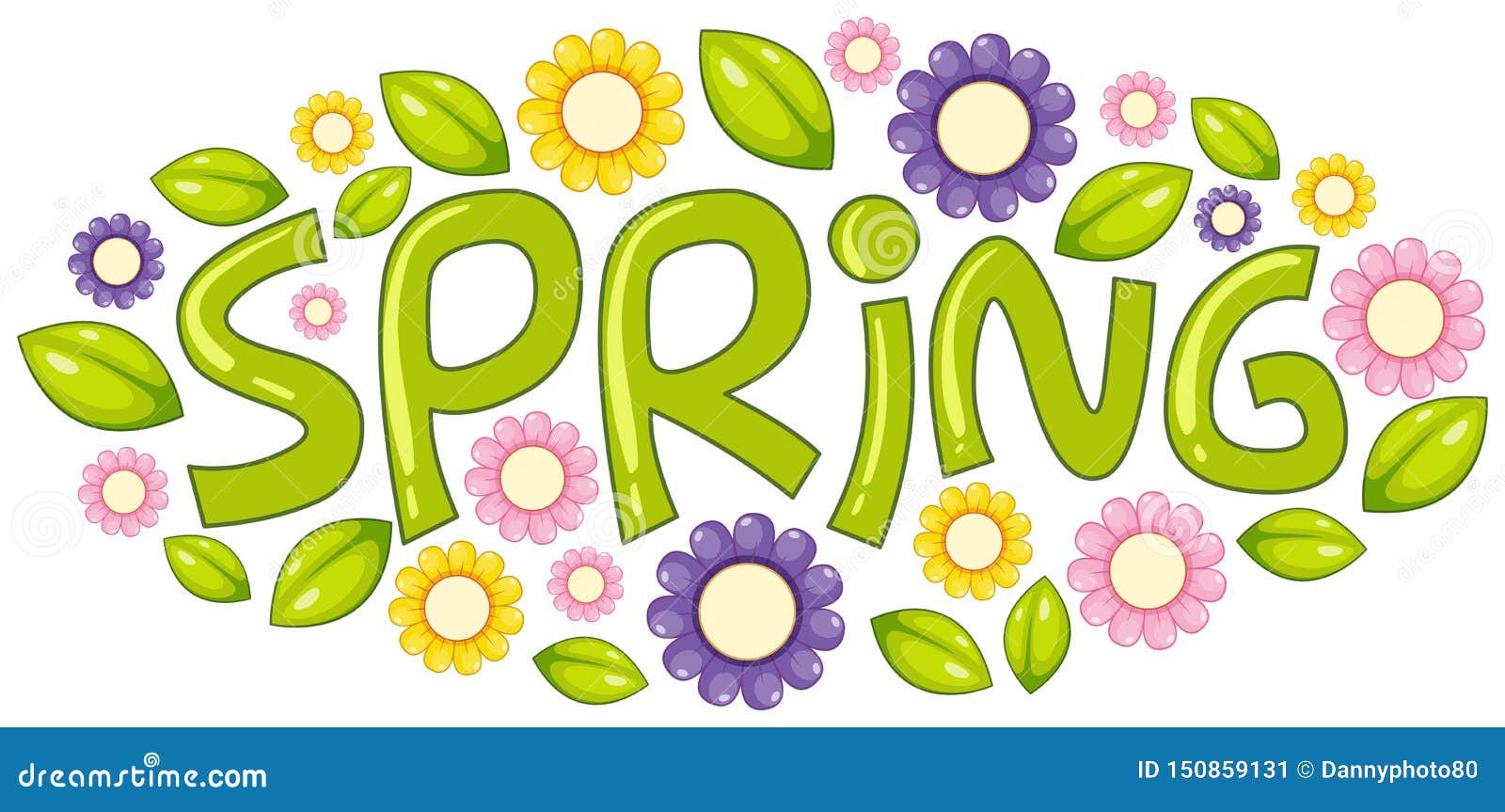 A spring text letter stock vector. Illustration of abstract - 150859131