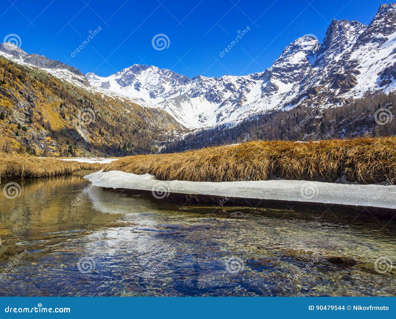 Spring thaw stock photo. Image of mountain, nature, europe - 90479544