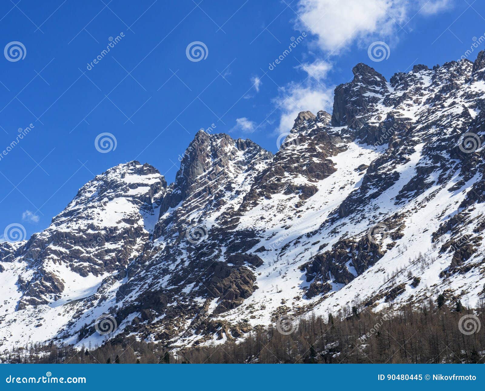 Spring thaw stock image. Image of rossa, peaks, nature - 90480445