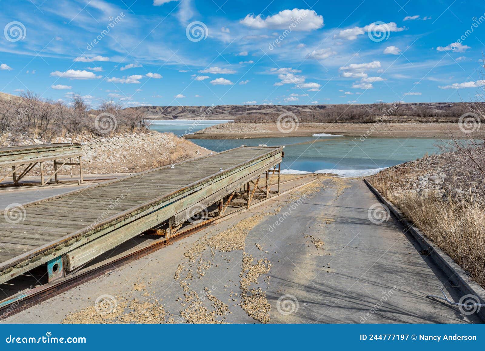 Spring Thaw at Saskatchewan Landing Provincial Park Boat Launch Stock ...
