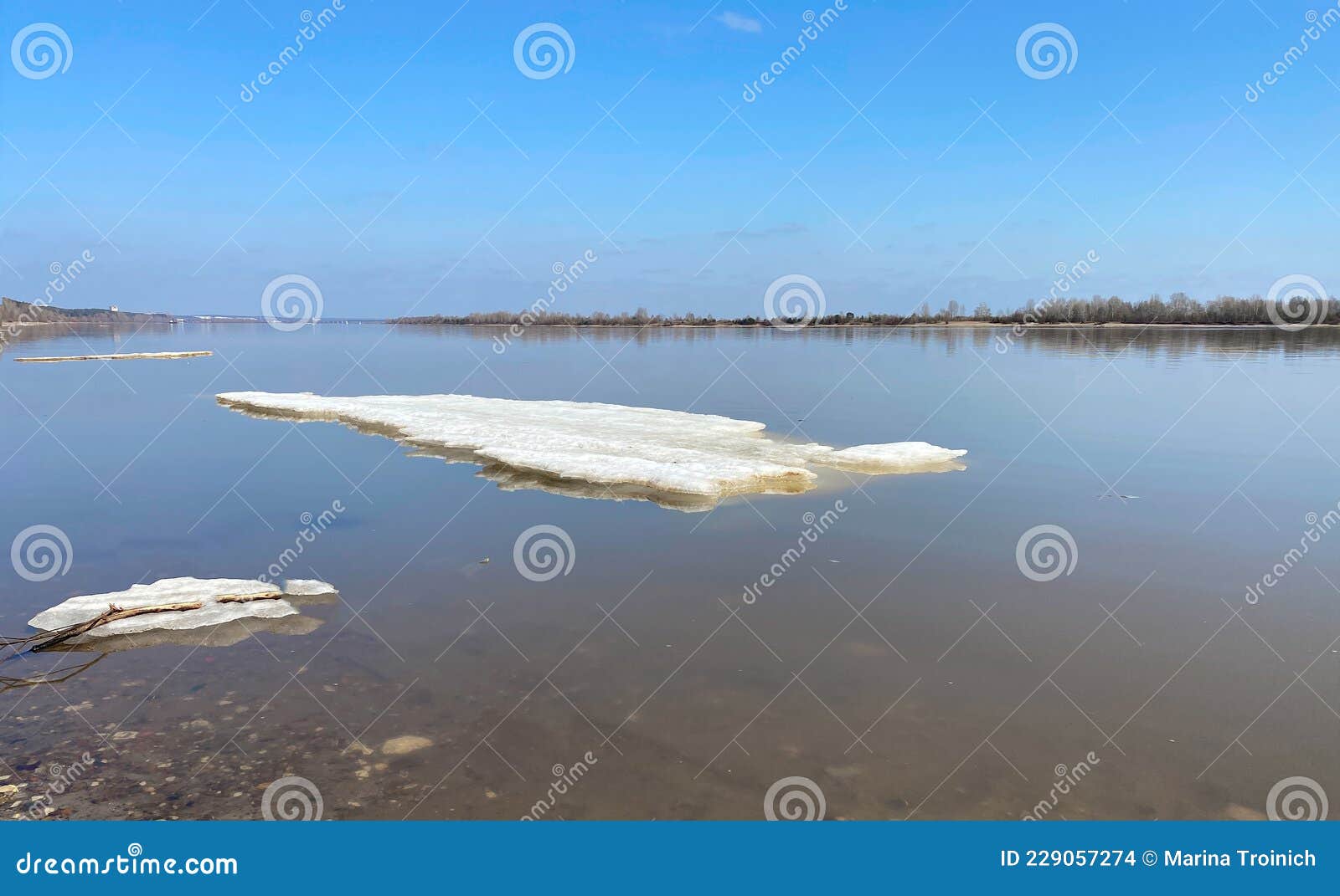 Spring Thawed Ice on Lake. Background Texture Stock Photo - Image of ...