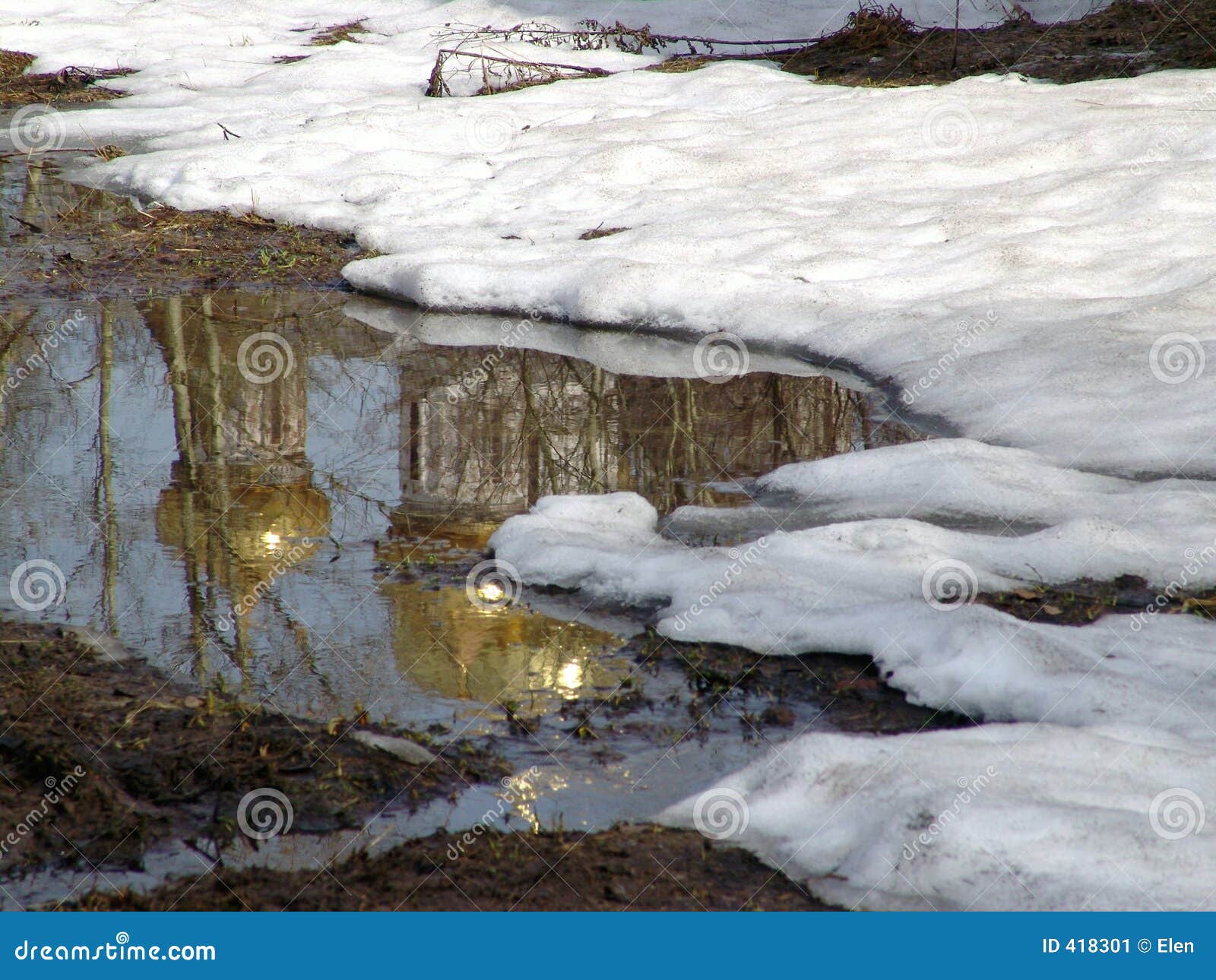 Spring Thawing Weather in Russia Stock Image - Image of pool, awakening ...