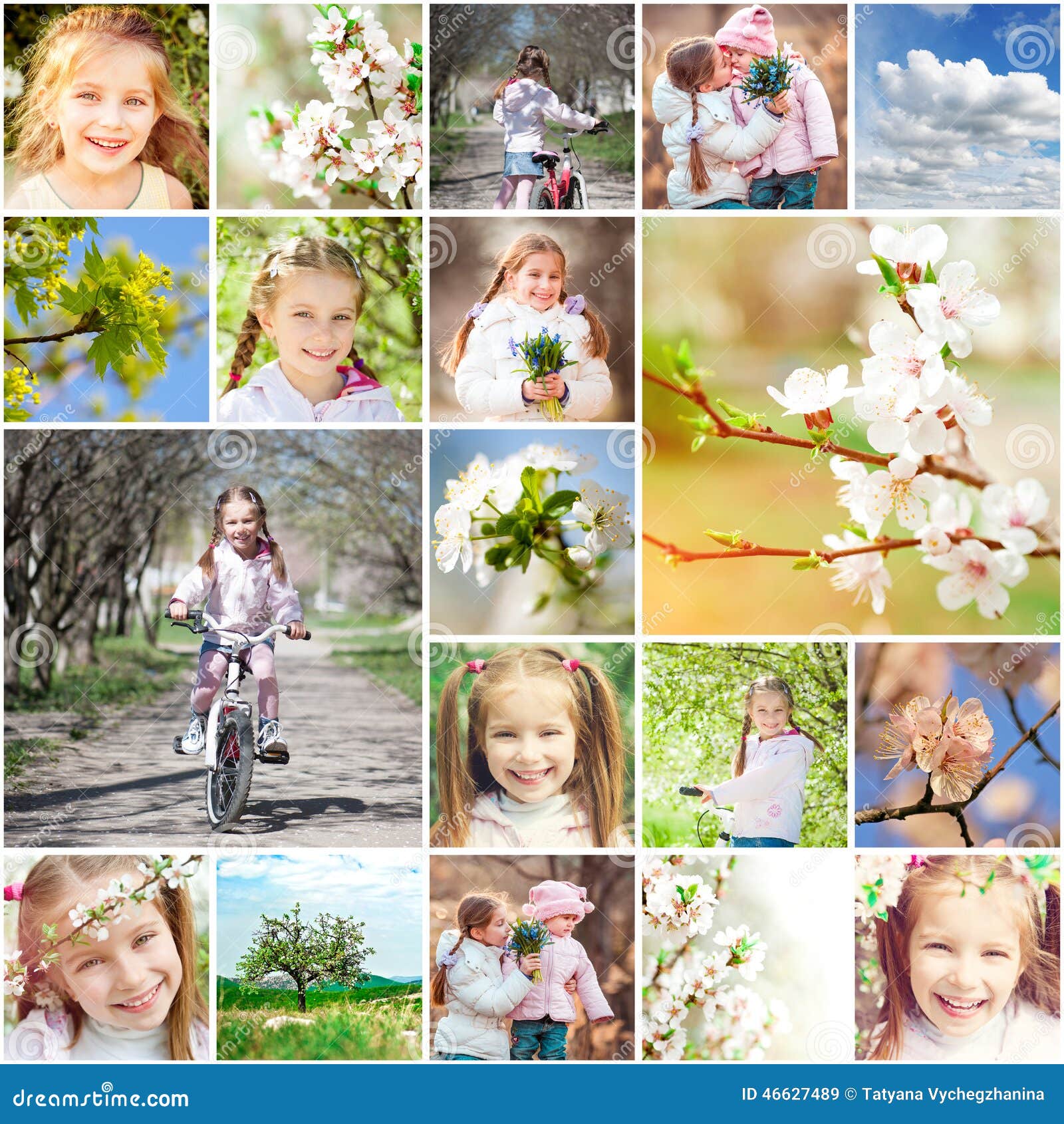 Spring theme stock image. Image of season, heat, collage - 46627489