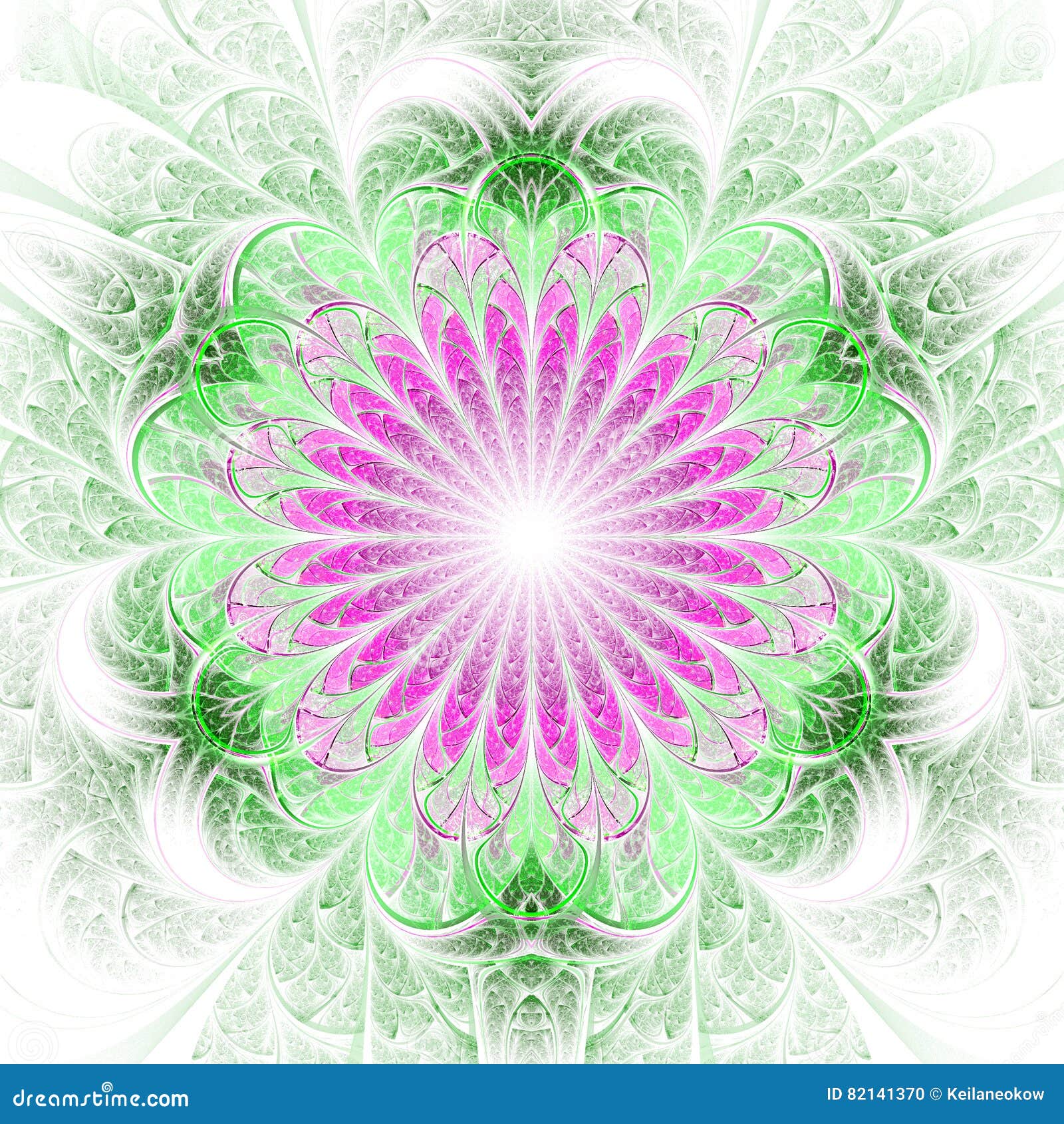 Spring-themed Fractal Flower Stock Illustration - Illustration of ...