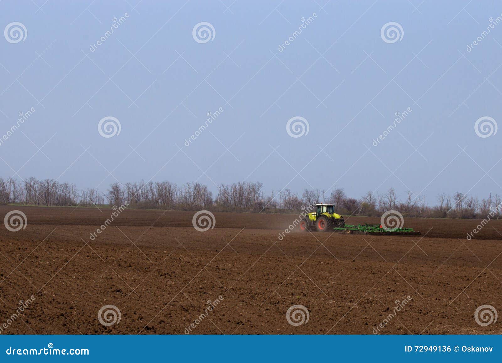 Spring Tillage of Arable Land Stock Photo - Image of environment ...