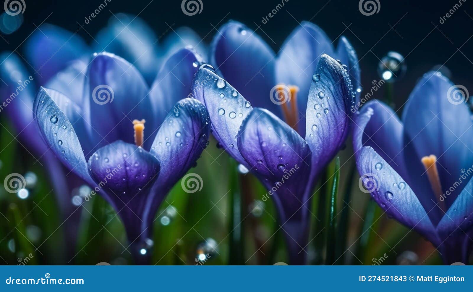 Spring Time Flowers, Crocus Background Stock Illustration ...