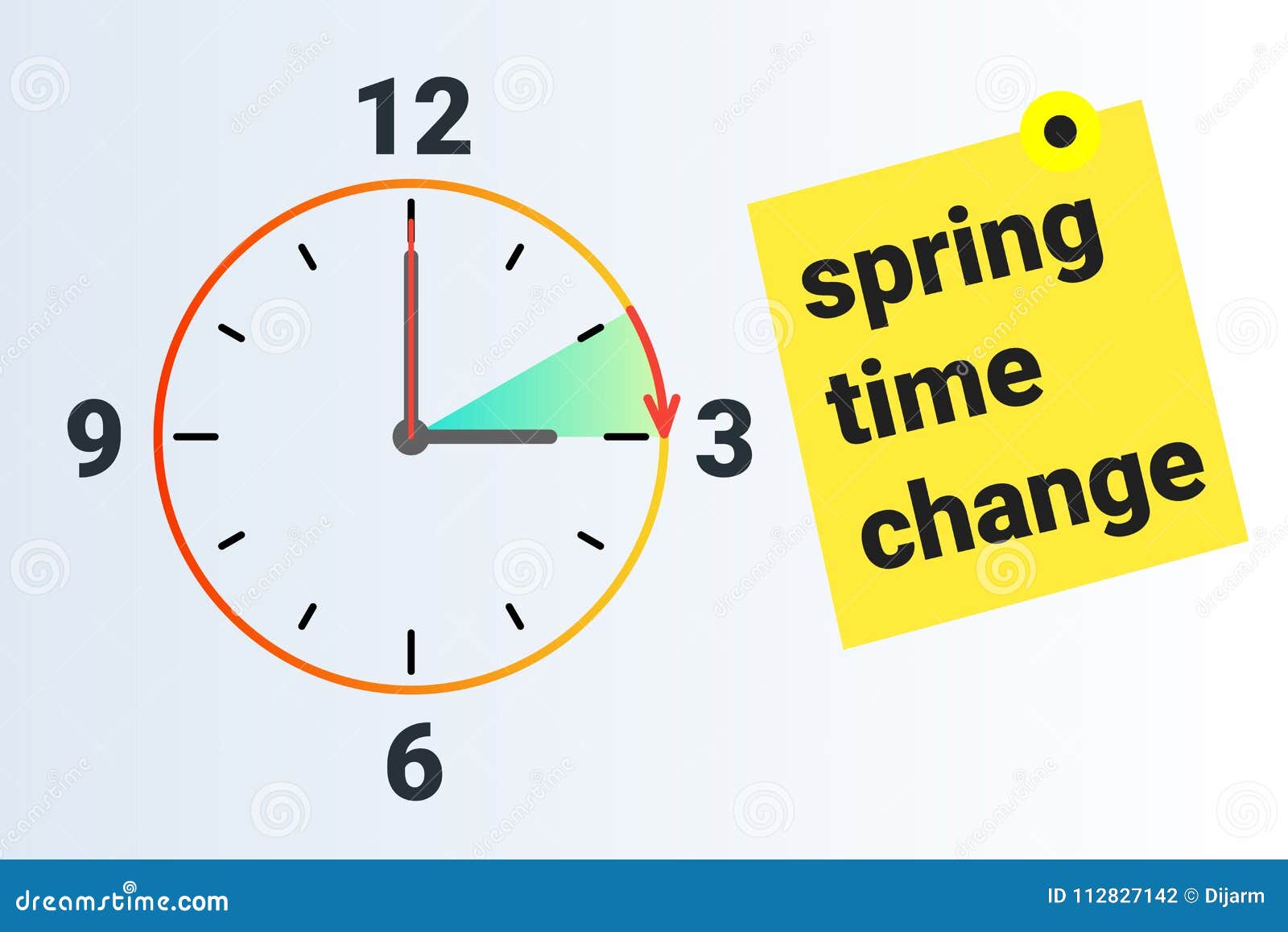 Spring Time Forward. Summer Clock Change. Daylight Saving Time Stock ...