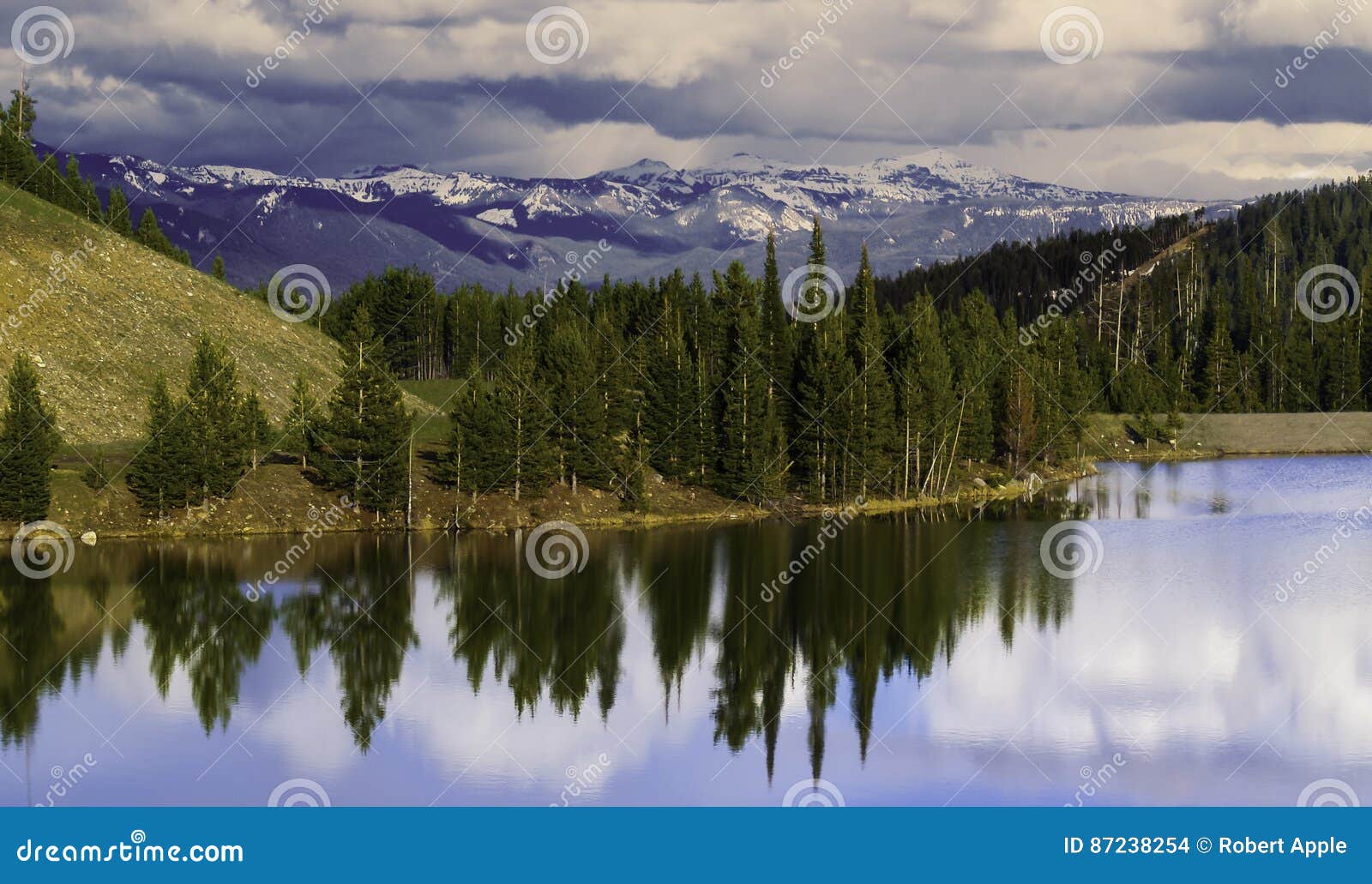 Spring Time in the Gallatin Mountain Range Stock Photo - Image of dams ...